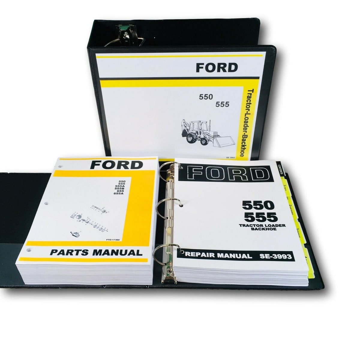 Ford 555 550 Tractor Loader Backhoe Service Parts Manual Repair ...