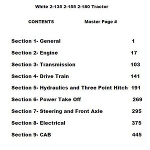 White 2-135 2-155 Field Boss Tractors Service Parts Manual Set Repair ...