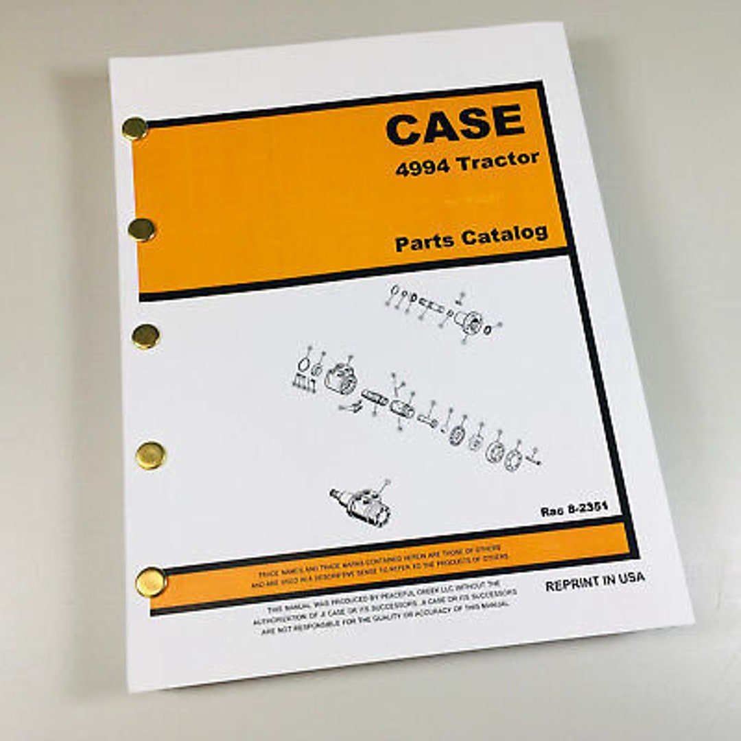 Case 4994 Tractor Parts Manual Catalog 4X4 94 Series Exploded Views - Etsy