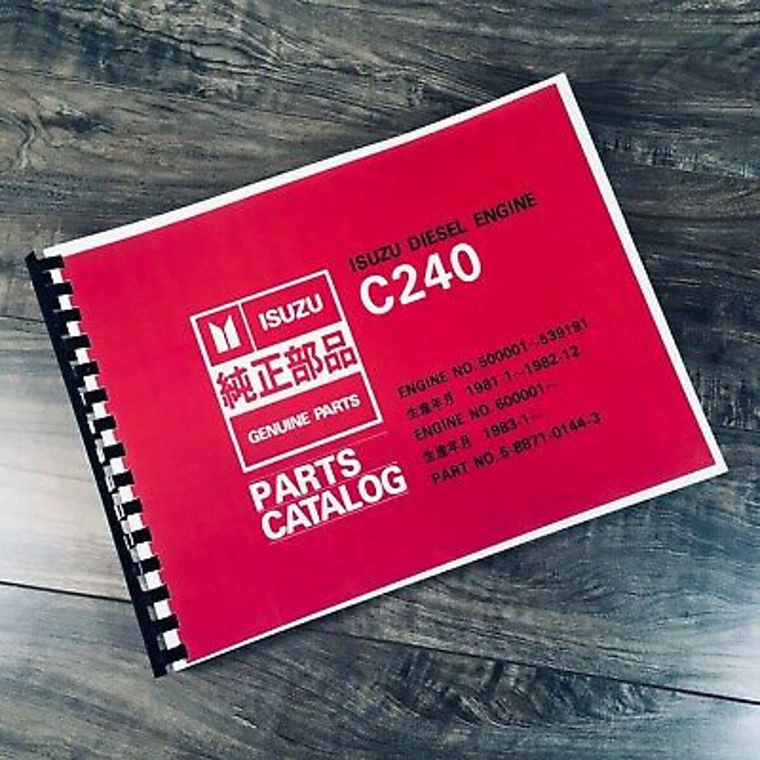 Isuzu C240 Diesel Engine Parts Manual Catalog Book Schematic Exploded Views - Etsy