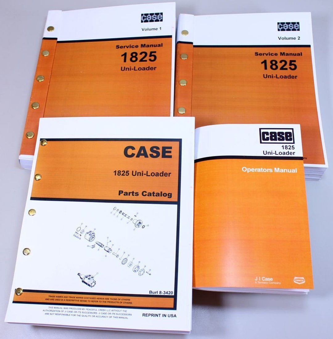 Case 1825 Uni-loader Skid Steer Parts Catalog Service Repair Shop ...