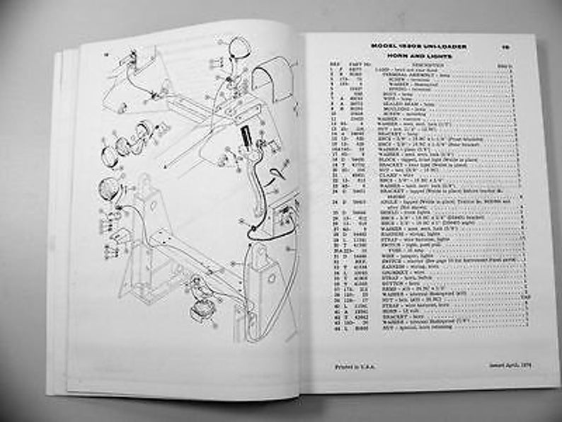 Case 1530B Uni Loader Parts Manual Catalog Skid Steer Assembly Exploded ...