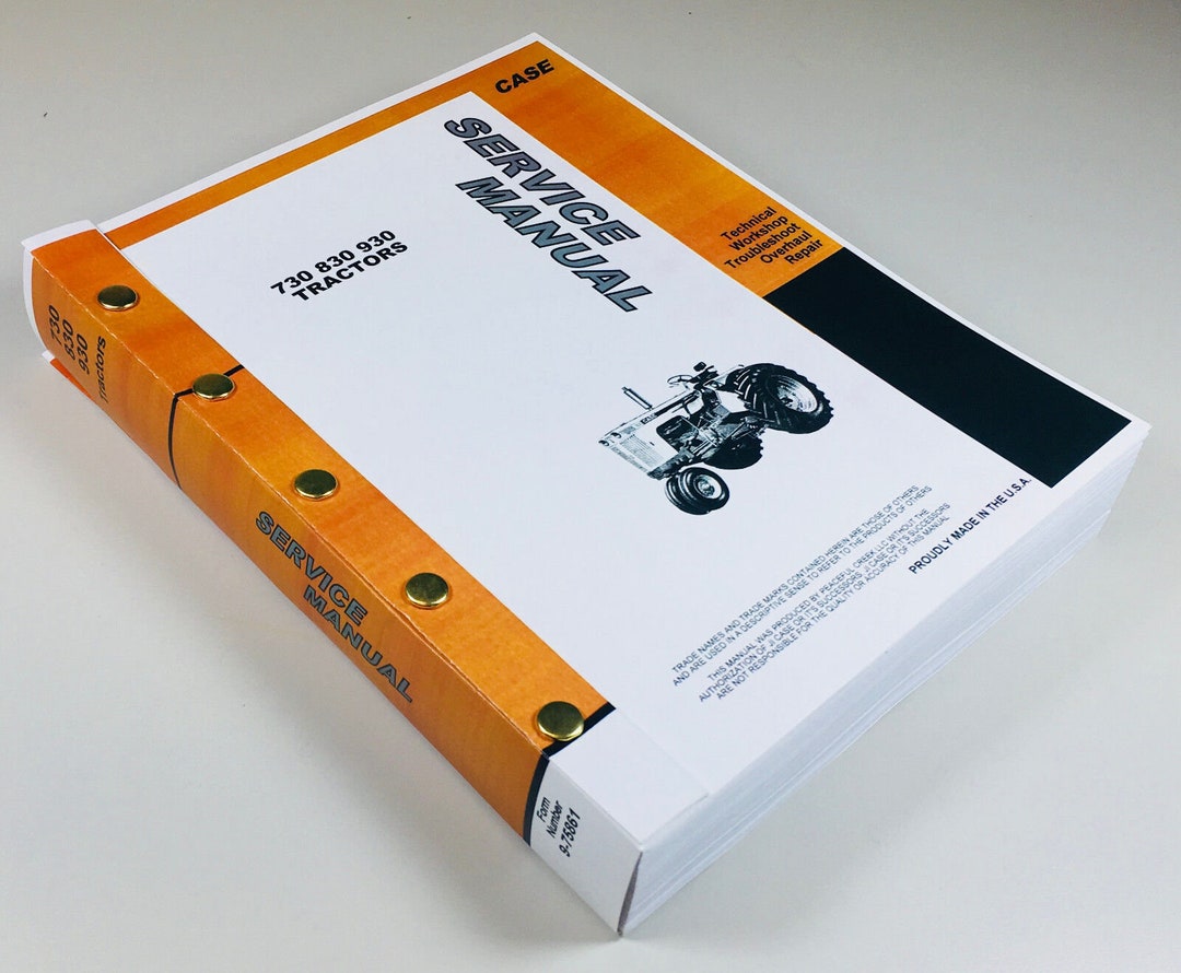 Case 740 741 742 743 744 Tractor Service Manual Repair Shop Book~full ...