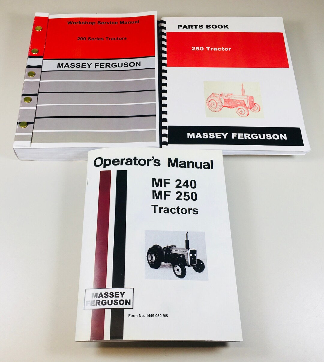 Massey Ferguson Mf 250 Tractor Service Parts Operators Manual Shop Book ...