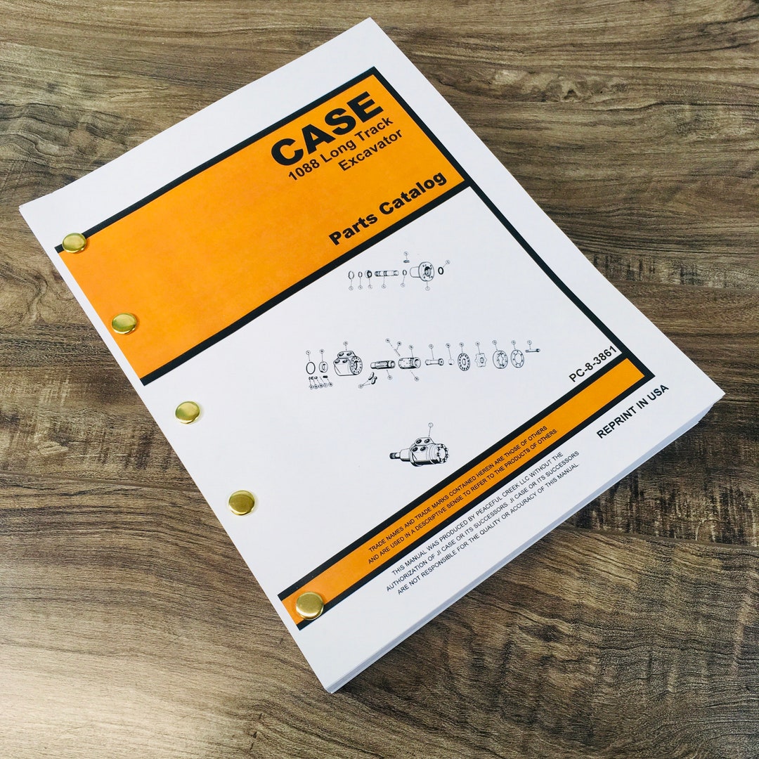 Case 1088 Long Track Excavator Crawler Parts Manual Catalog Exploded ...