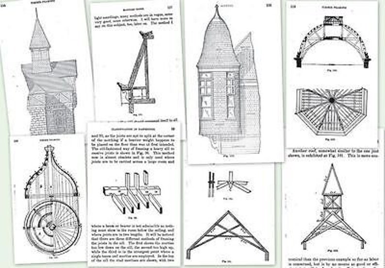Timber Framing How-to Book Plans 1908 Slick Chisel Mallet 450pics 385pg ...