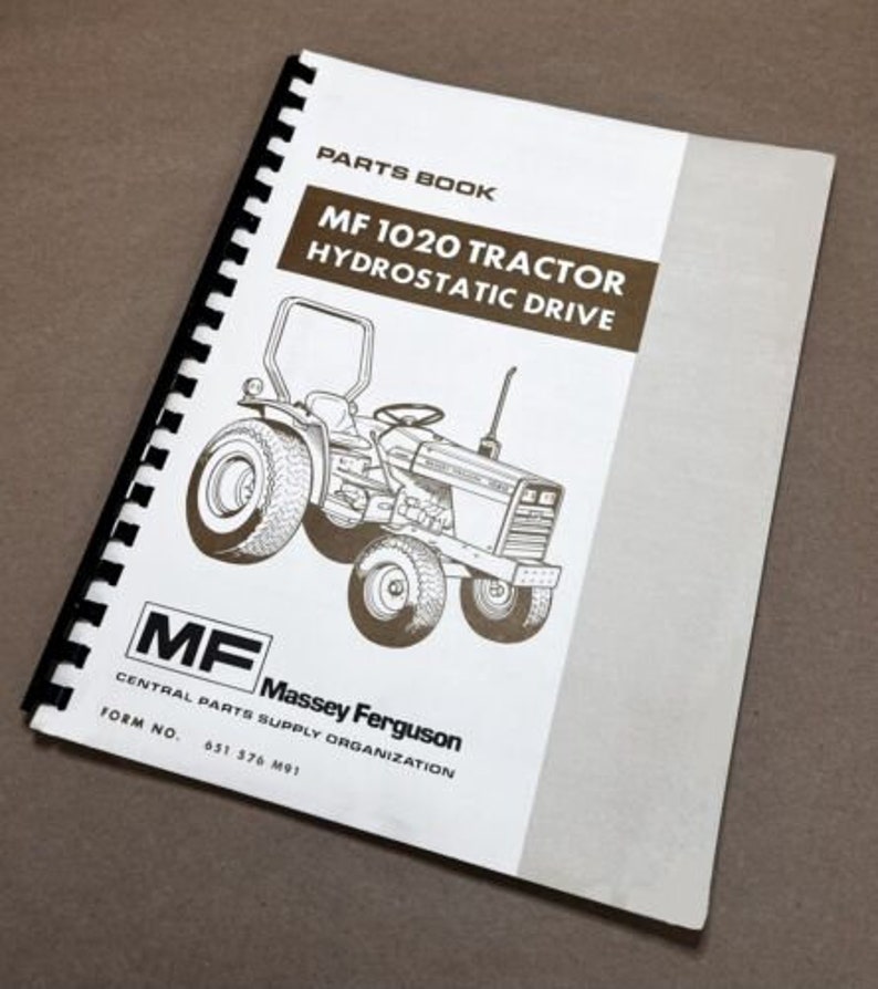 Massey Ferguson Mf 1020 Tractor Parts Manual Catalog Book - Etsy