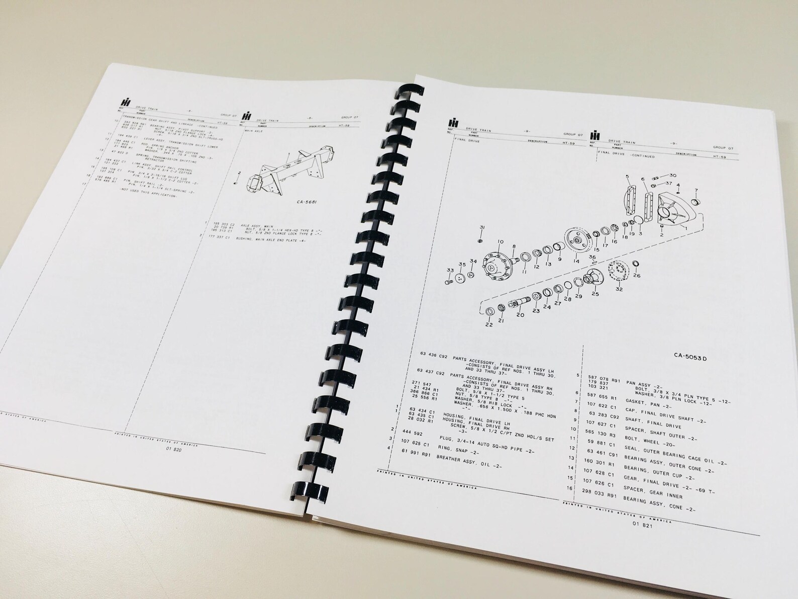 International Parts Catalog 1440 Combine Ht-59 Manual Exploded Views ...