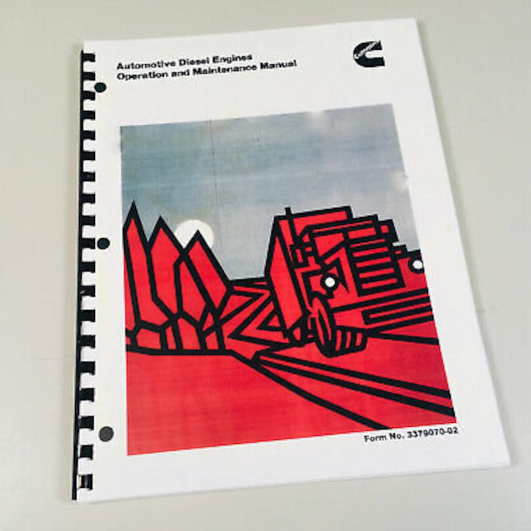 Cummins Inline V6 V8 Diesel Engine Operators Maintenance Manual - Etsy