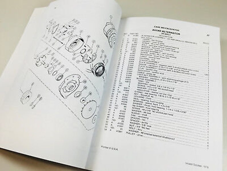 Case 880 Crawler Track Excavator Parts Manual Catalog Exploded Views ...