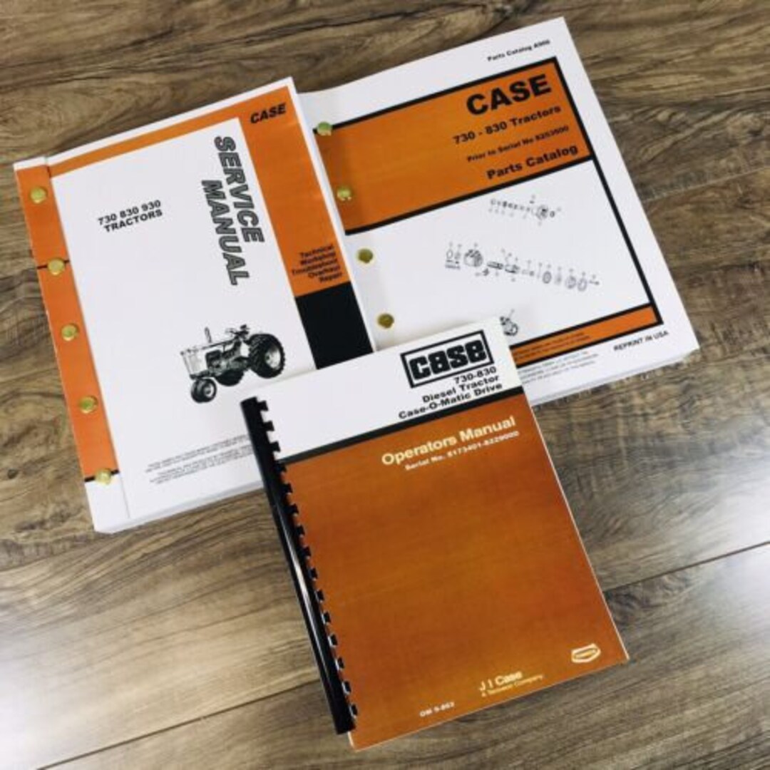 Case 730 731 Case-o-matic Drive Tractor Service Manual Parts Operators ...