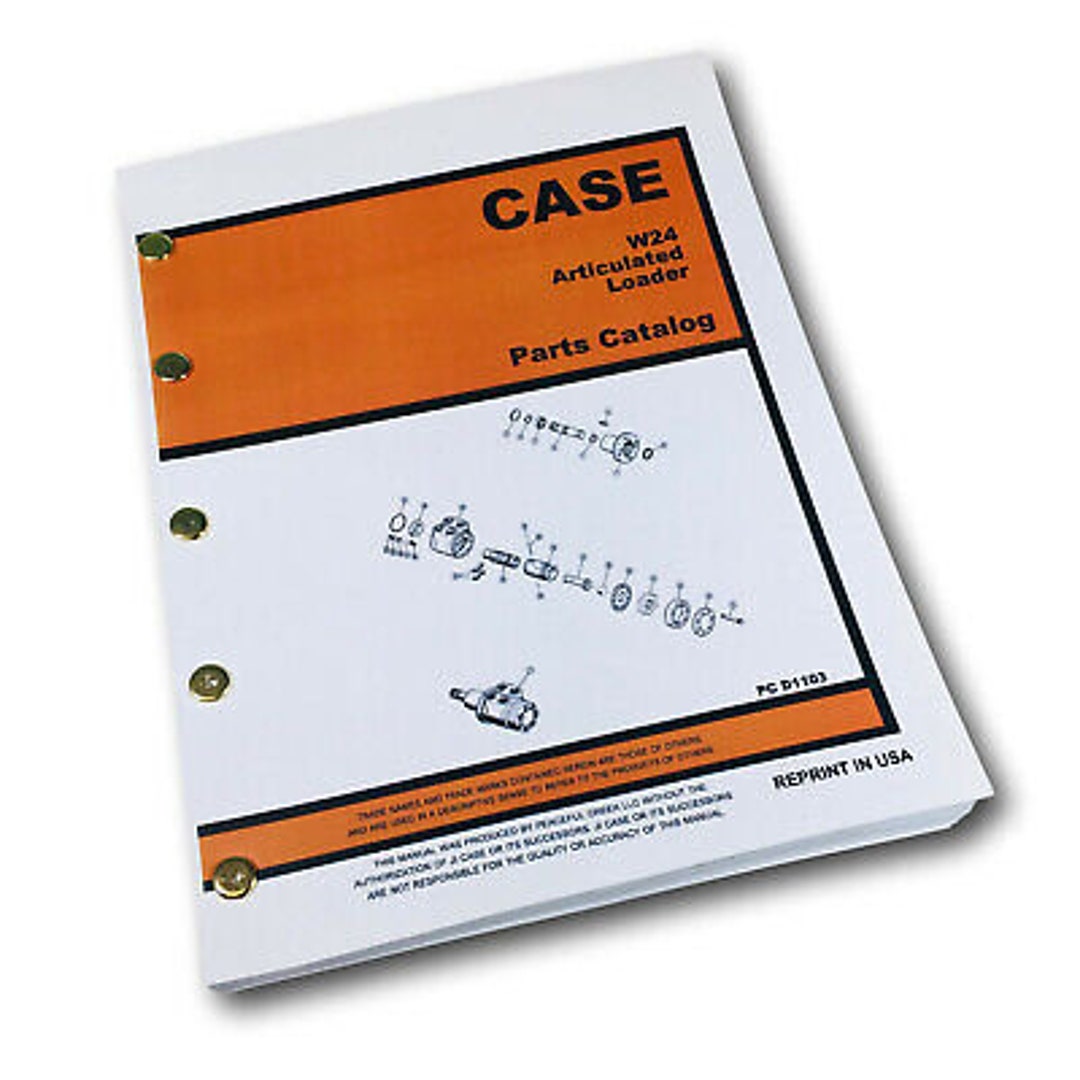 Case W24 Articulated Front End Wheel Loader Parts Manual Catalog ...
