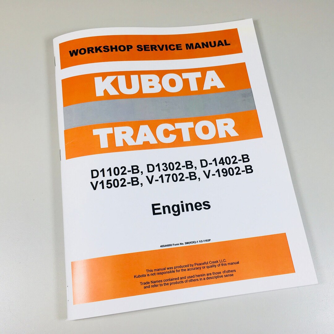 New Holland L445 Skidsteer V1402 Engine Service Manual Repair Shop Book ...