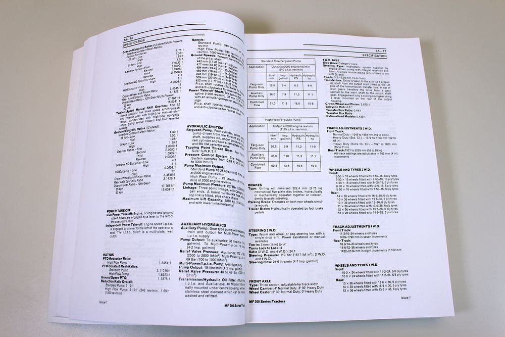 Massey Ferguson Mf 240 Tractor Service Repair Manual Parts Catalog Shop ...