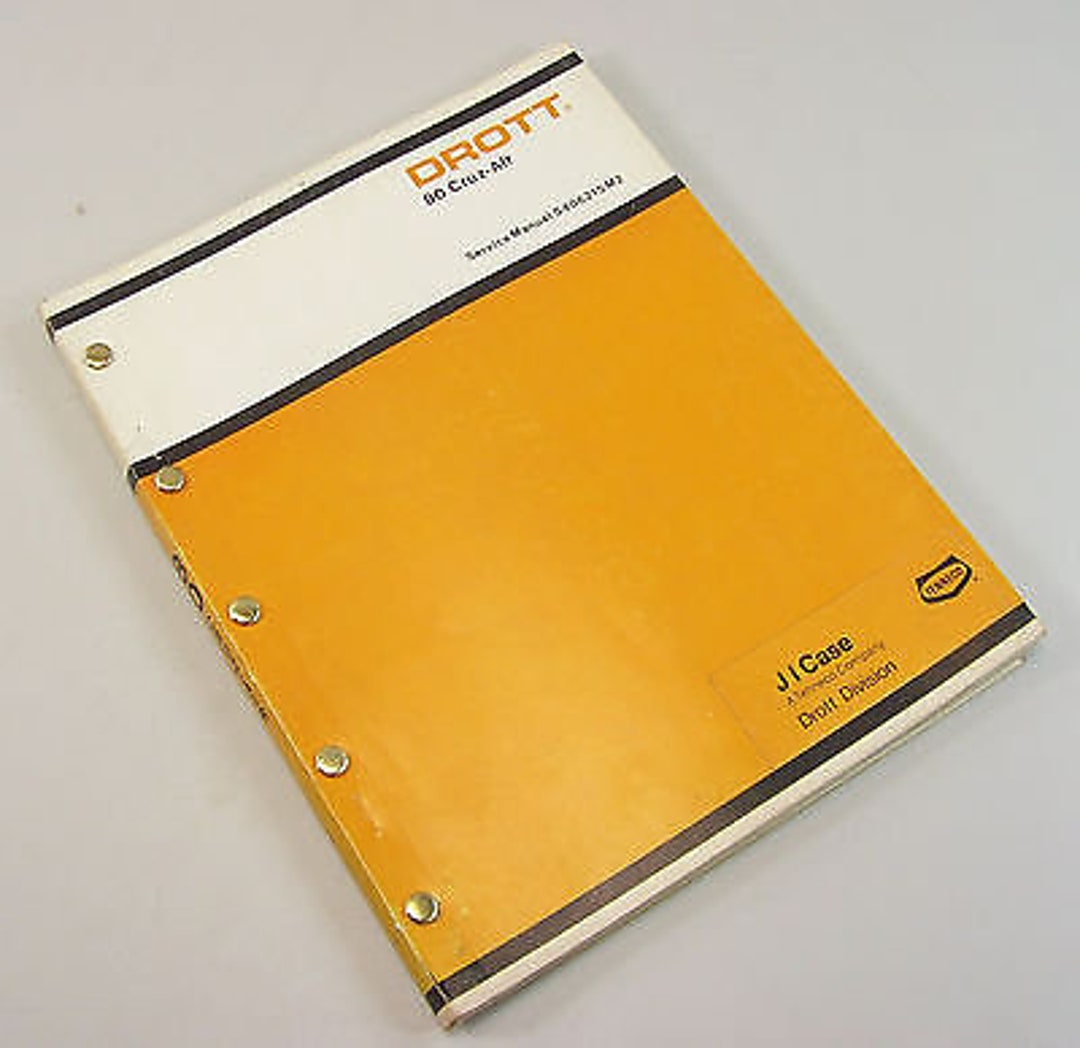 Case Drott 80 Cruz Air Service Manual Catalog Assembly Instructions ...