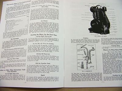 Briggs and Stratton Model Fh Gas Engine Motor Owners Operators & Parts ...