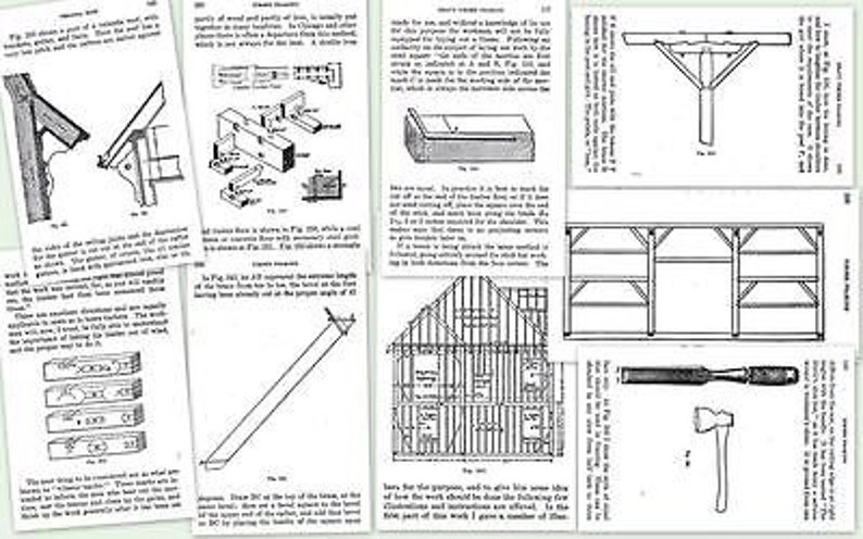 Timber Framing How To Book Plans 1908 Slick Chisel Mallet 450pics 385pg