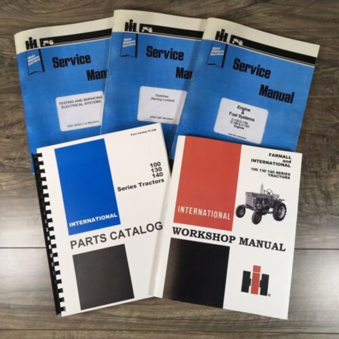 Farmall International 100 130 140 Tractor Service Manual Parts Catalog ...