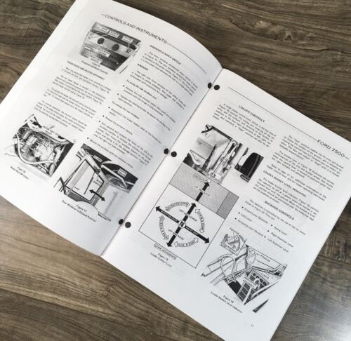 Ford 7500 Tractor Loader Backhoe Parts Operators Manual Owners Set ...