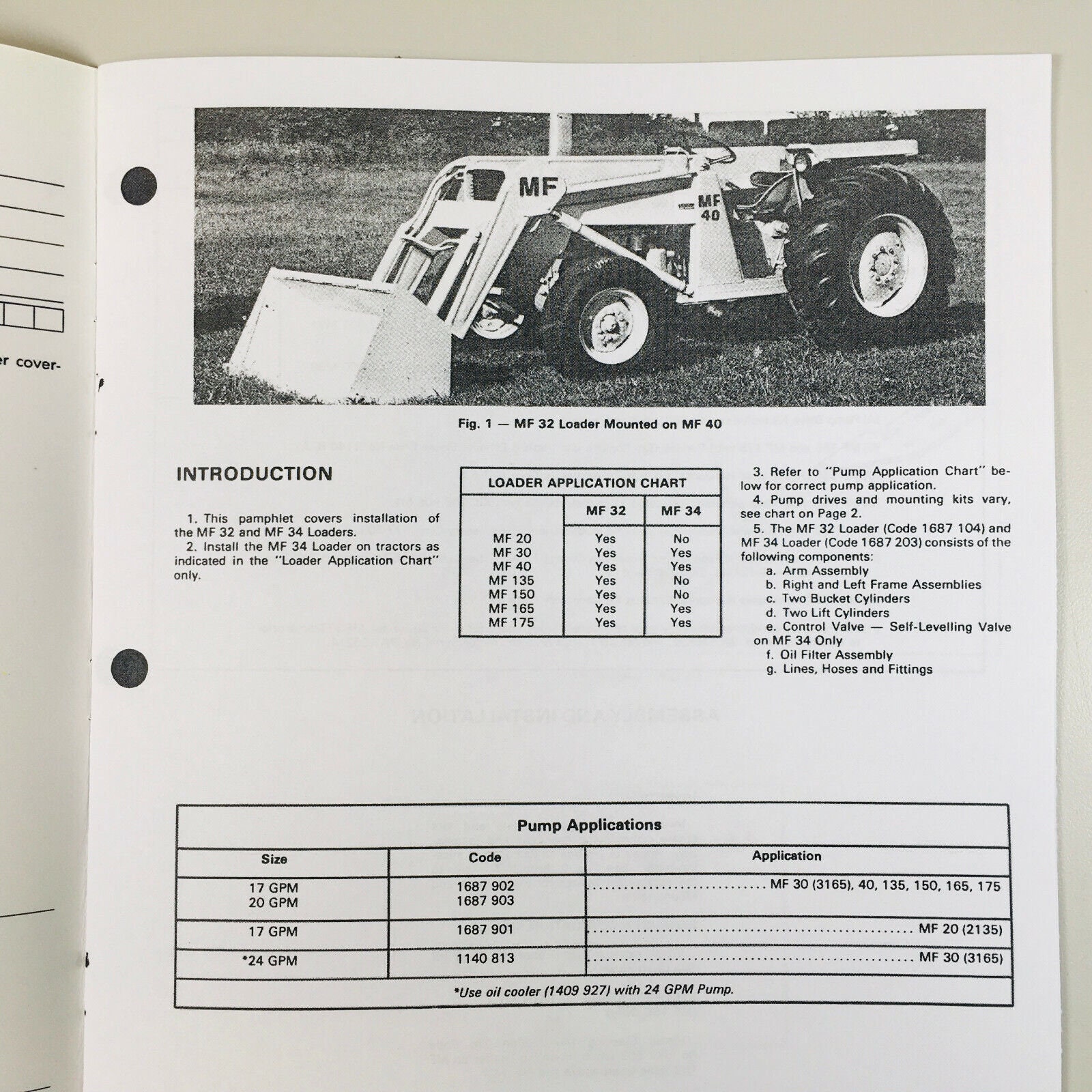 Massey Ferguson Mf 32 34 Loader Assembly Predilivery Instructions ...