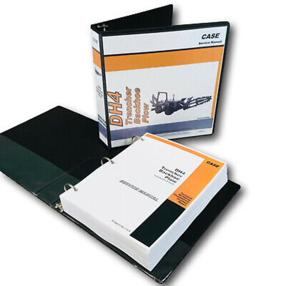 Case Dh4 Trencher Backhoe Plow Service Catalog Manual Repair Technical ...