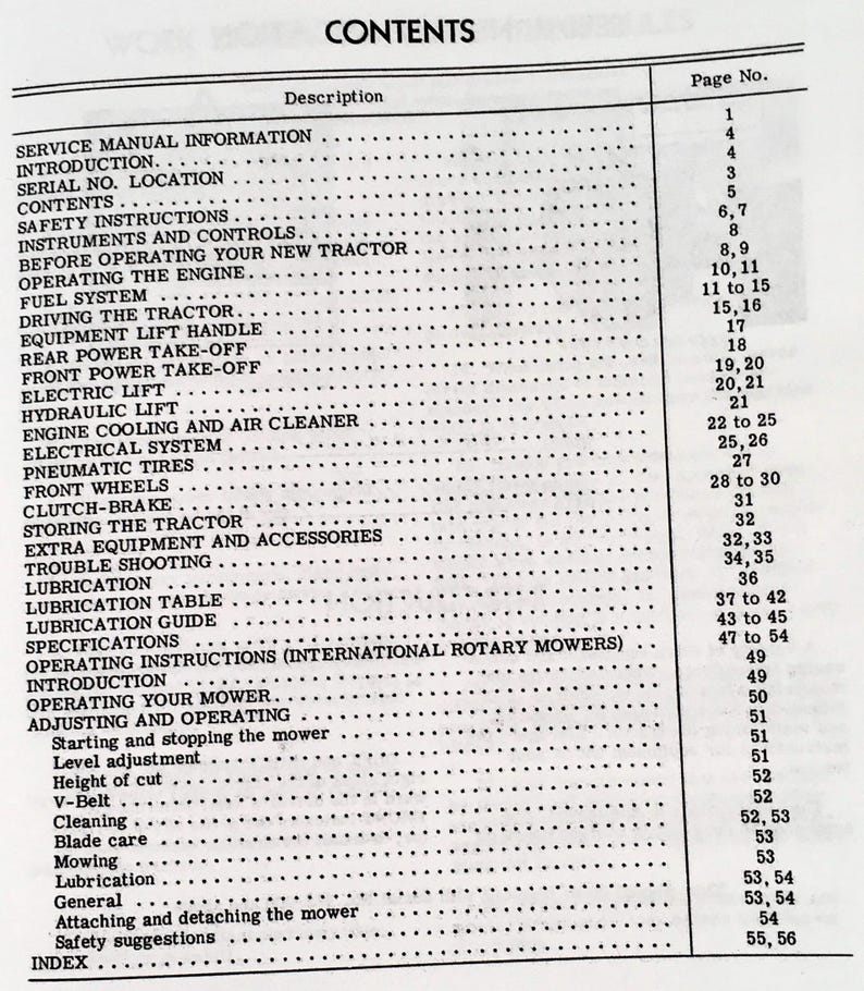 International Cub Cadet Tractor Model 149 Owner Operators Manual Lawn ...