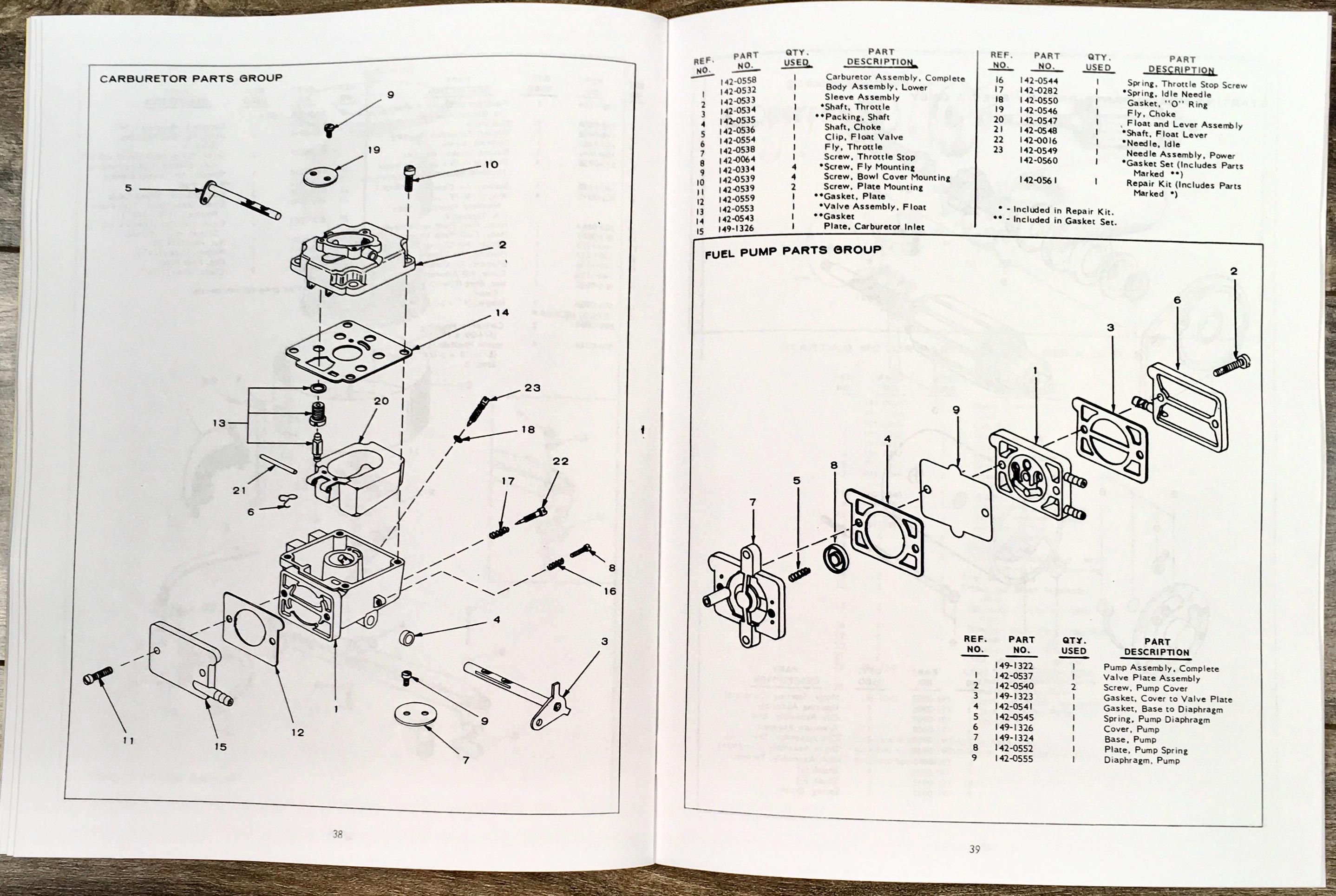 Bolens Qt-16 1666 Onan Bf Ms Engine Garden Tractor Service Parts Manual ...