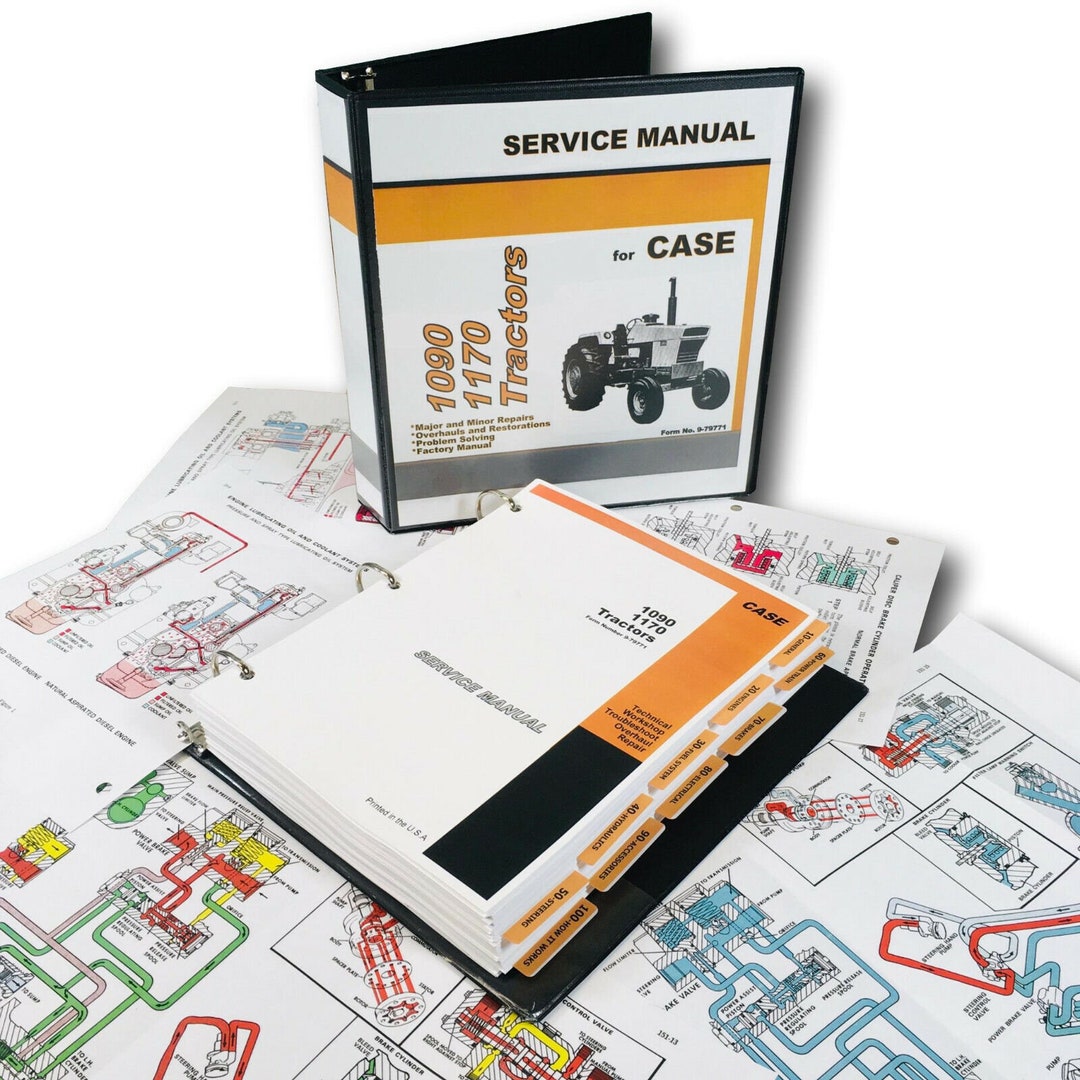 Case 1090 1170 Tractors Service Manual Repair Shop Technical Book ...