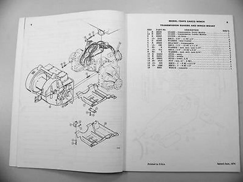 Case Model F50ps Winch for 1450 Crawler Parts Manual Catalog Exploded ...