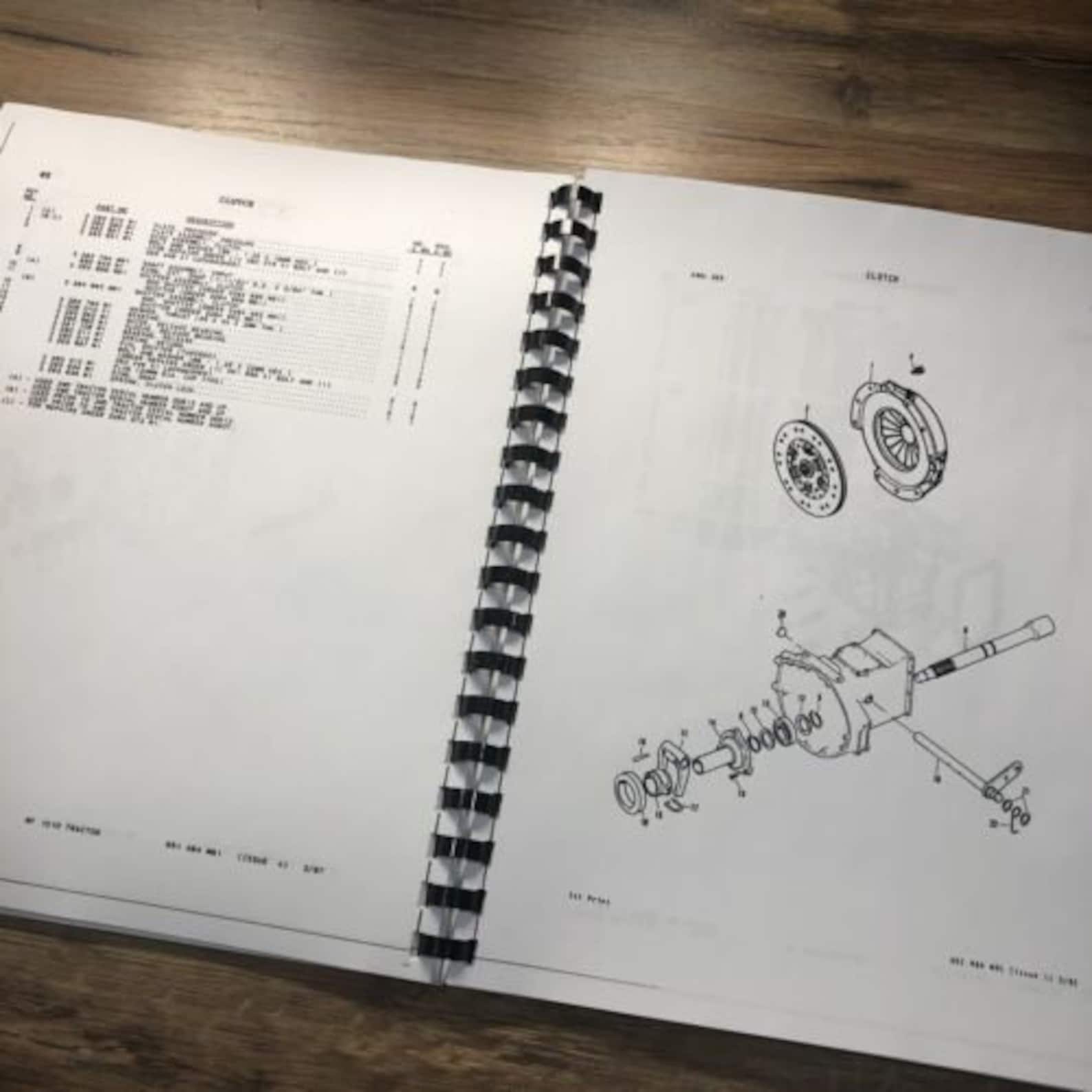Massey Ferguson 1010 Tractor Parts Manual Catalog Book Schematic ...