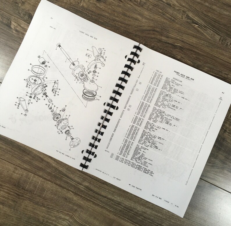 Massey Ferguson 1030 Tractor Parts Catalog Operators Manual Set Owners ...