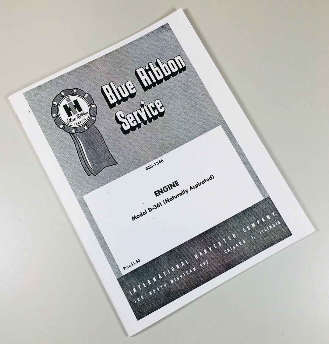 Farmall International D361 Na Diesel Engine Service Manual Repair ...