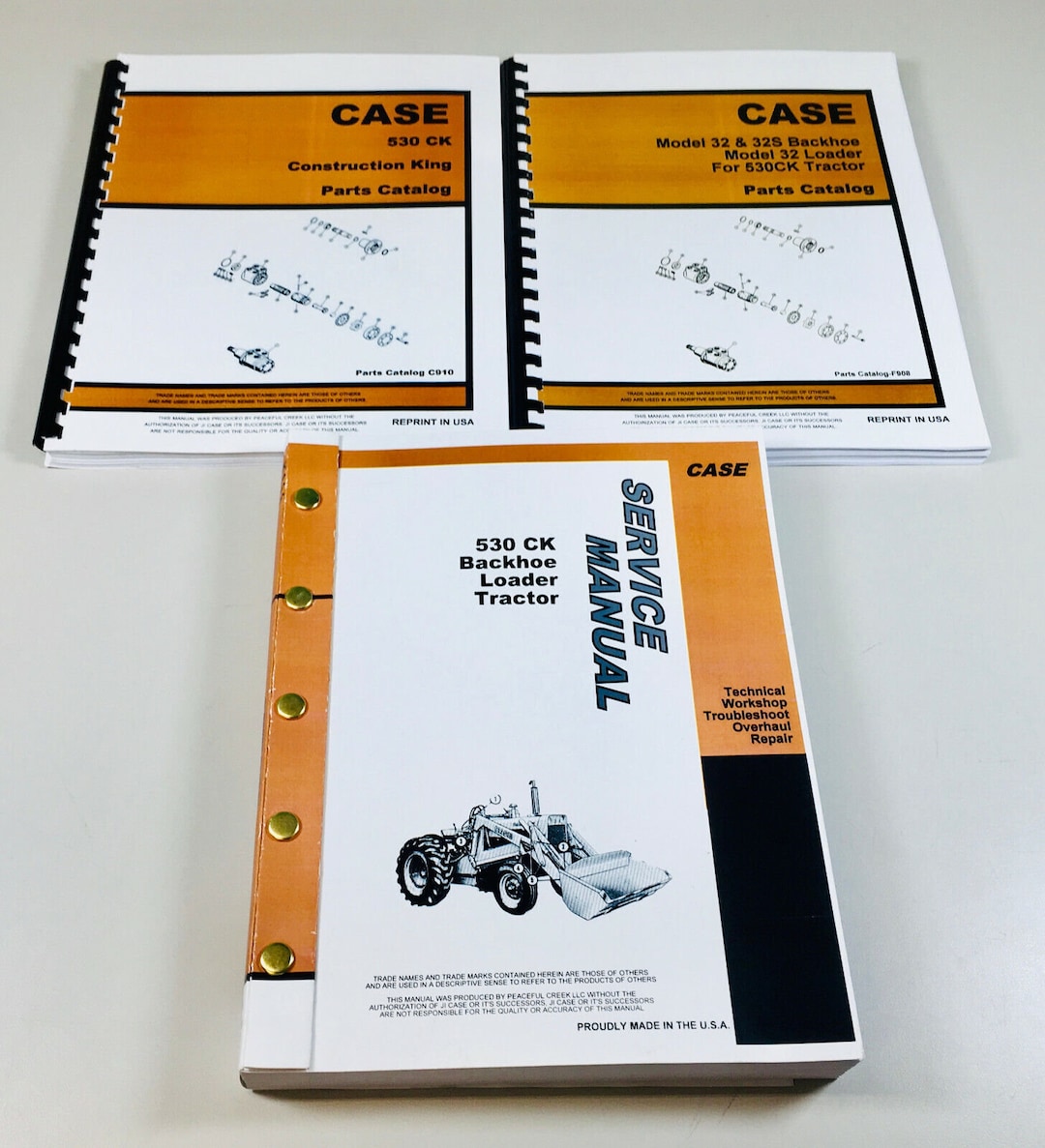 Case 530ck Tractor Loader Backhoe Service Manual Parts Catalog ...