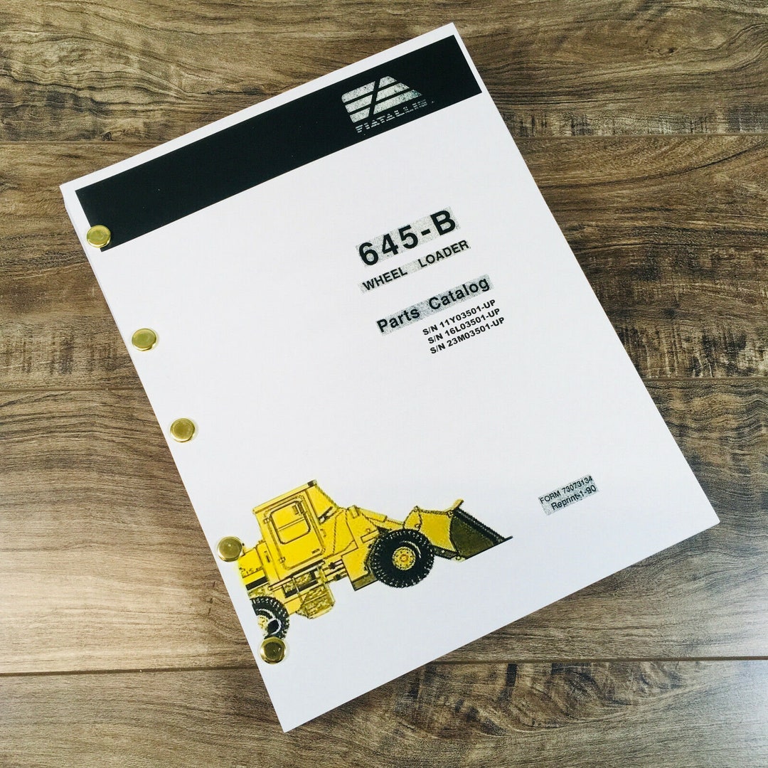 Fiat Allis Chalmers 645B Wheel Loader Parts Manual Catalog Book Sn ...