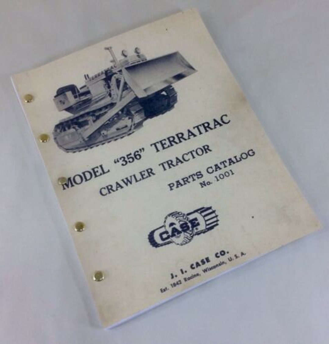 J I Case Model 356 Terratrac Crawler Tractor Track Dozer Parts Catalog ...