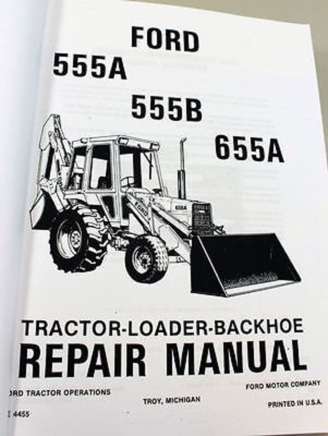 Ford 655A Tractor Loader Backhoe Owners Operators Service Repair Shop ...