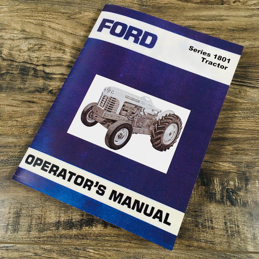 Ford 1801 1821 1841 Gas Industrial Tractor Owners Operators Manual - Etsy