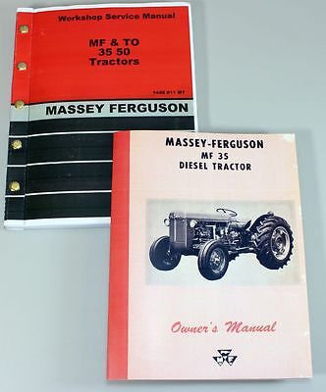Set Massey Ferguson Mf35 35 Diesel Tractor Service Operator Manuals ...