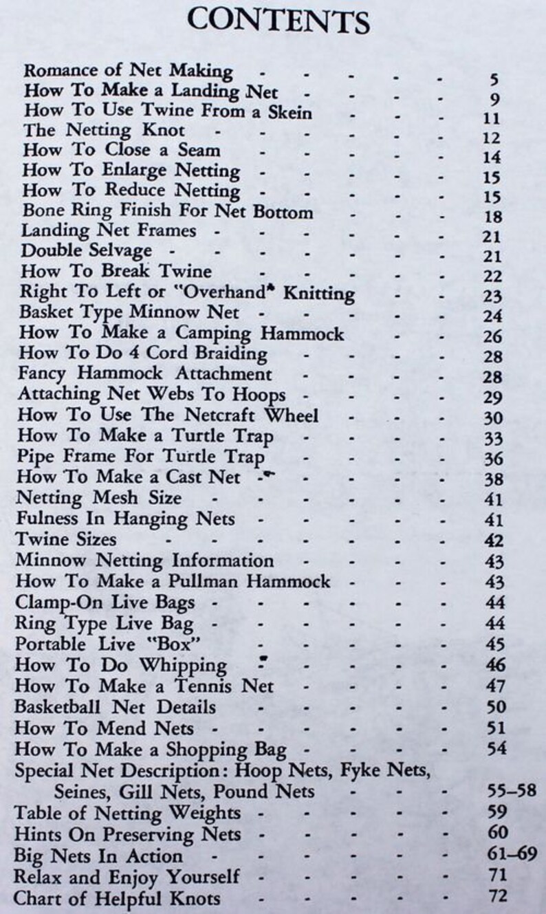 How to Make Fish Nets Netcraft Instruction Manual Makers Fishing Seine ...