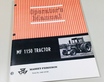 MASSEY FERGUSON Mf TO-20 Tractor Owners Operators Manual - Etsy