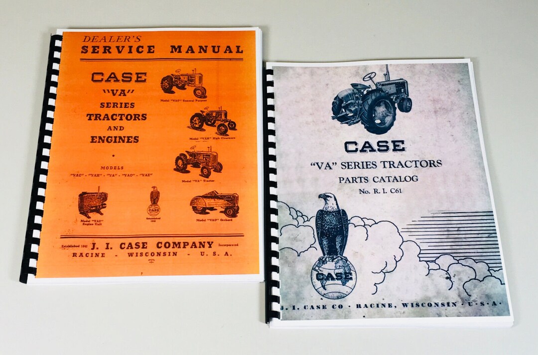 Case Va Series Tractors Vac Vah Vai Vao Vas Vae Service Parts Repair ...