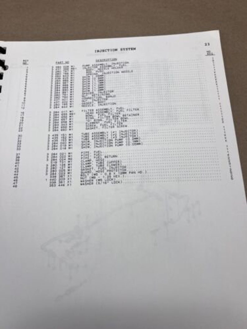 Massey Ferguson Mf 1020 Tractor Parts Manual Catalog Book Hydrostatic ...