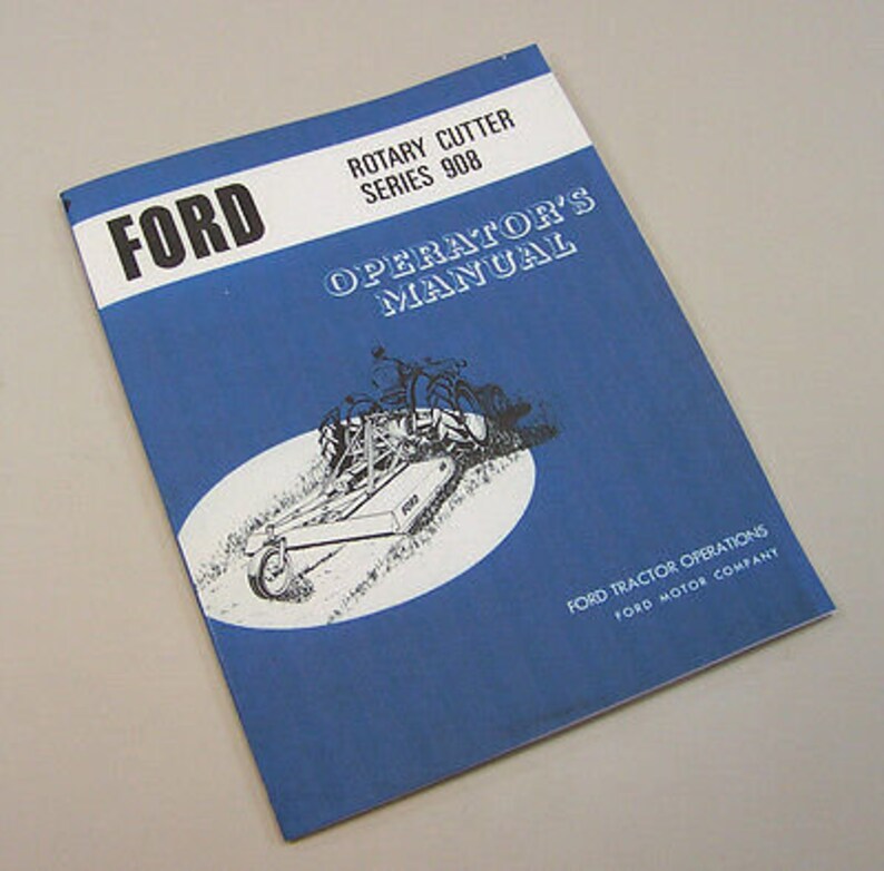 Ford Rotary Cutter 60" Series 908 Operators Owners Manual - Etsy