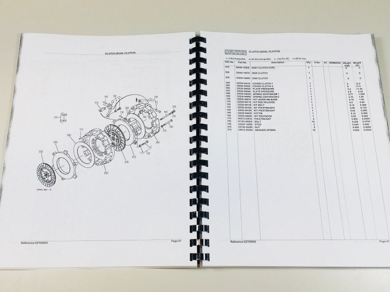 Kubota L4150dt Tractor Parts Assembly Manual Catalog Exploded Views ...