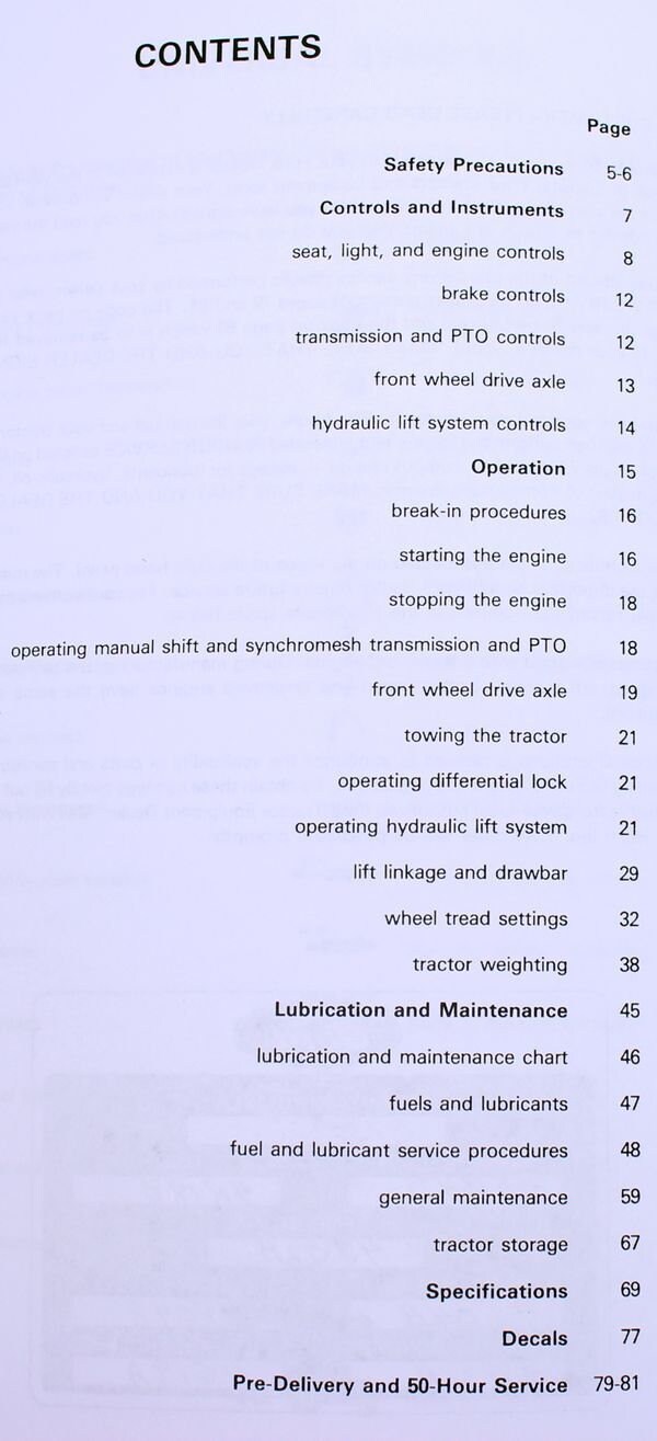 Ford Model 2810 2910 3910 4610 Tractor Owners Operators Manual ...