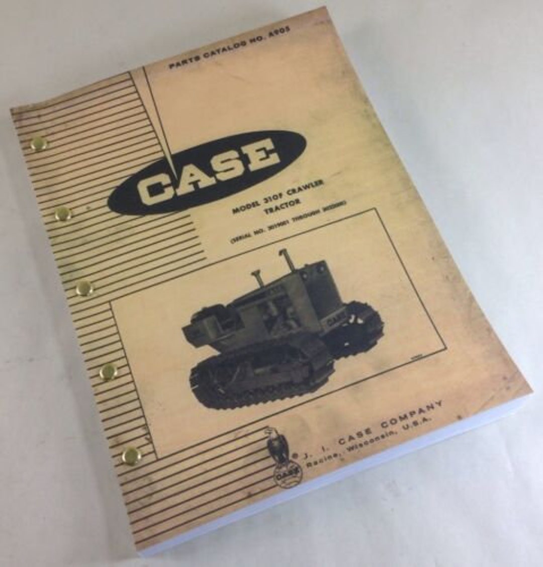 J I Case 310F Crawler Tractor Parts Catalog Manual S/N 3019001-3023000 ...