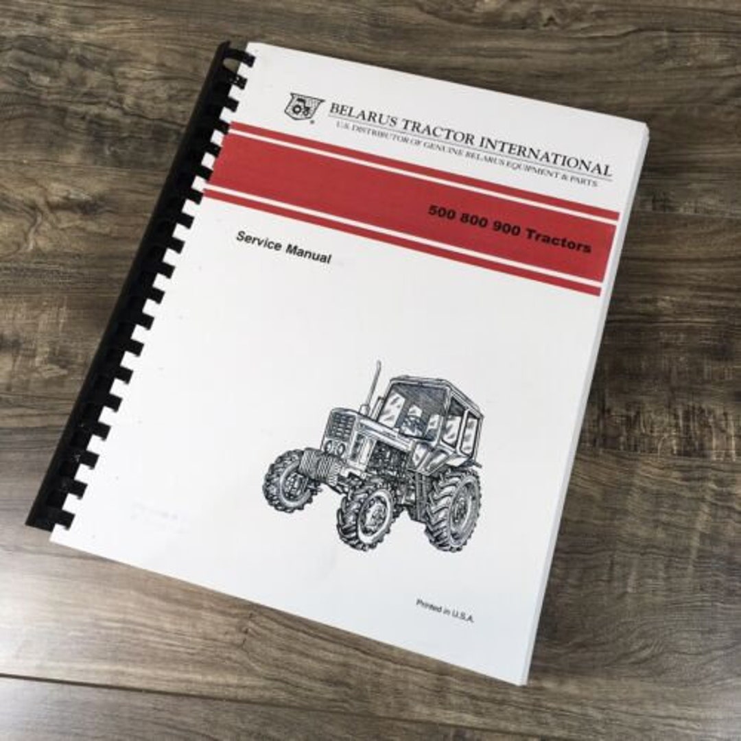 Belarus 800 805 820 Tractor Service Manual Repair Shop Technical Book ...
