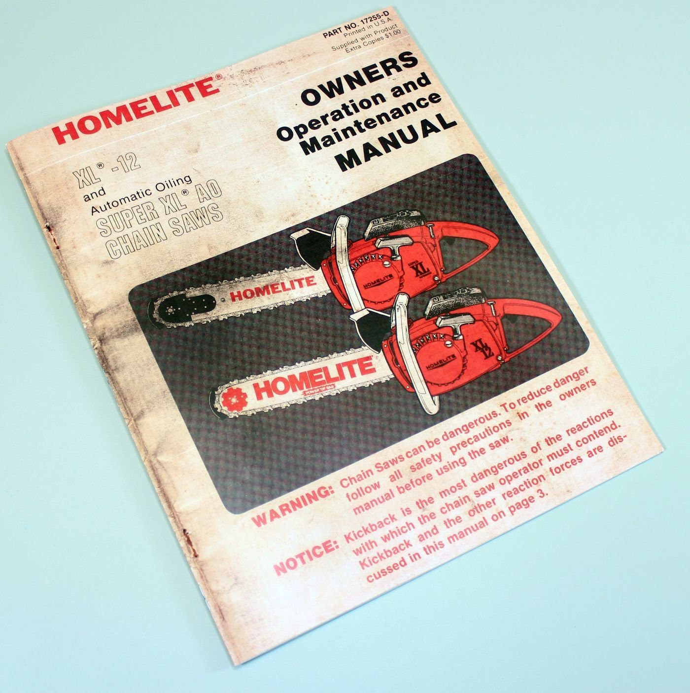 Homelite xl automatic oiling chainsaw manual store