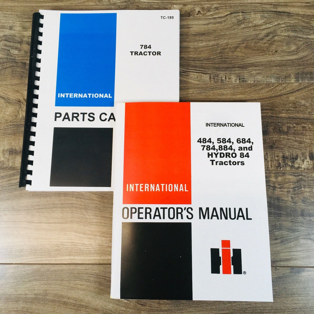 Farmall International 784 Tractor Parts Operators Manual Set Catalog ...