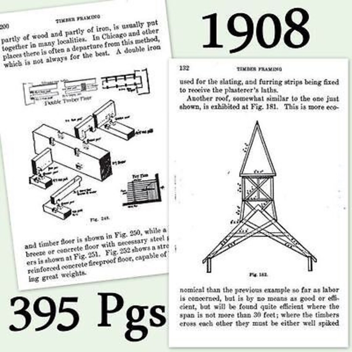 Timber Framing How-to Book Plans 1908 Slick Chisel Mallet - Etsy